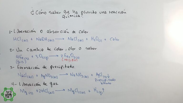 Cómo Identificar una Reacción Química en Nuestro Entorno: Señales y ...