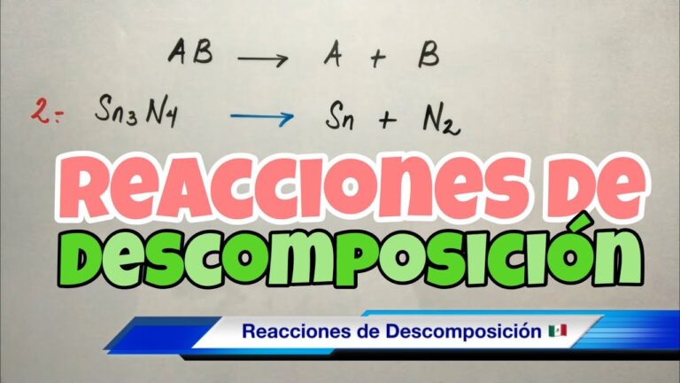 Definición de Reacción de Descomposición: Todo lo que Necesitas Saber ...